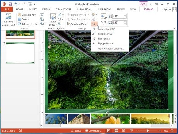 How To Rotate A Picture In PowerPoint 2013