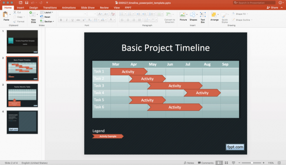 How to Create a Timeline in PowerPoint using Shapes & Tables
