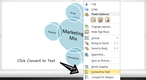 How To Convert A Diagram To Text In PowerPoint 2010