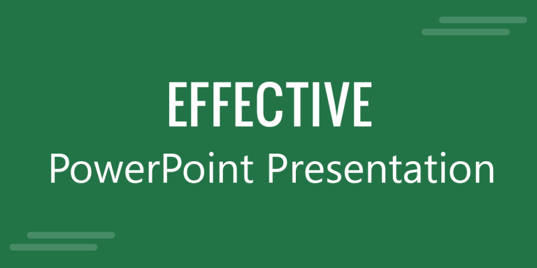 Keys To An Effective PowerPoint Presentation