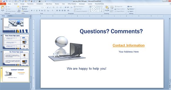 Last Slide In A PowerPoint Presentation final Slide To End A Deck 