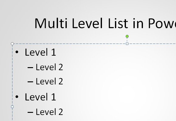 How To Create A Multi level List In PowerPoint