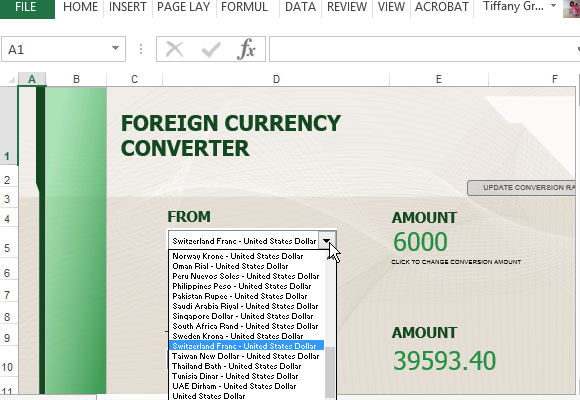 Currency Converter Template For Excel