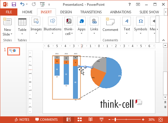 Create Better PowerPoint Charts With Think Cell Chart Add in