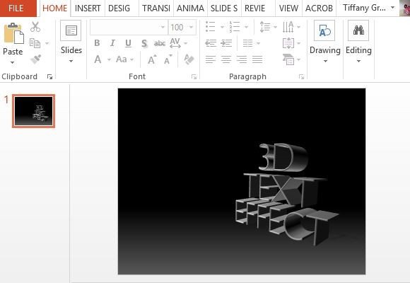 Dramatic 3D Text PowerPoint Template