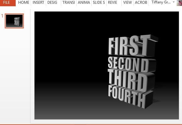 Dramatic 3D Text PowerPoint Template