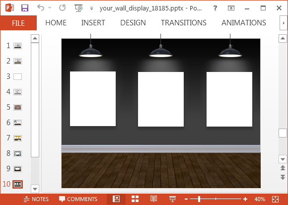 Wall PowerPoint template with animations - FPPT Wall PowerPoint template with animations - FPPT
