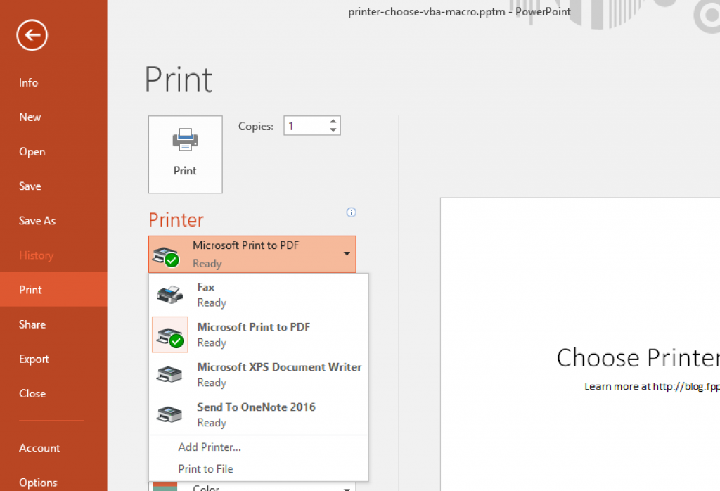 Using Vba Code To Detect A Printer On The Computer