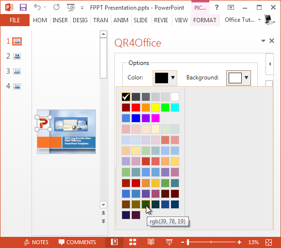  Change QR Code Color FPPT