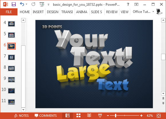 3d-text-presentation-template-for-powerpoint-fppt