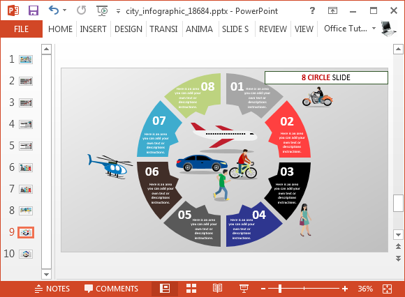 Eight circles diagram for PowerPoint - FPPT Eight circles diagram for PowerPoint - FPPT