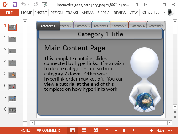 Interactive tabs template for PowerPoint - FPPT Interactive tabs template for PowerPoint - FPPT