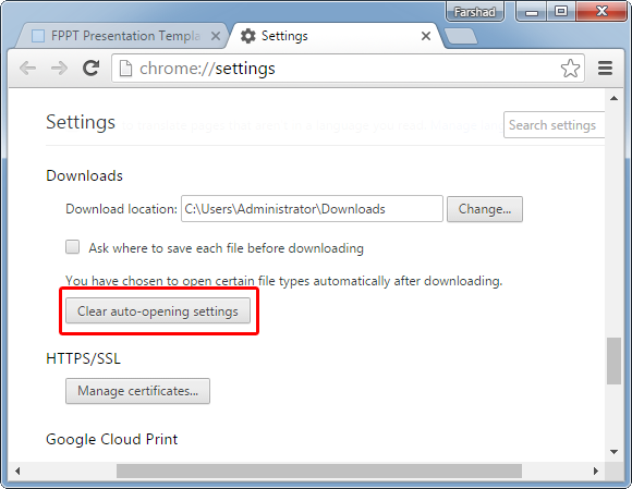 Open Chrome Files Manually To Prevent Auto Opening For Downloads