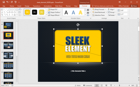 Animated Sleek Design PowerPoint Template
