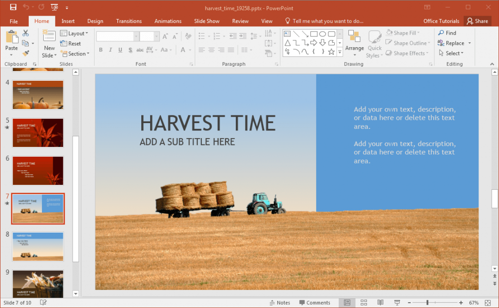 Animated Harvest PowerPoint Template