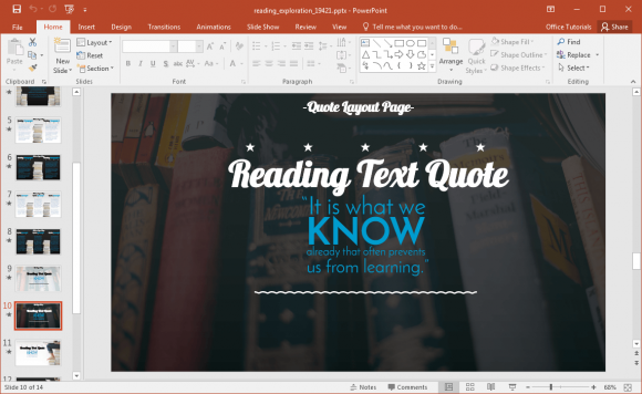 Animated Reading PowerPoint Template