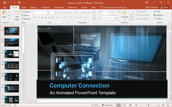 Animated Network Security PowerPoint Template