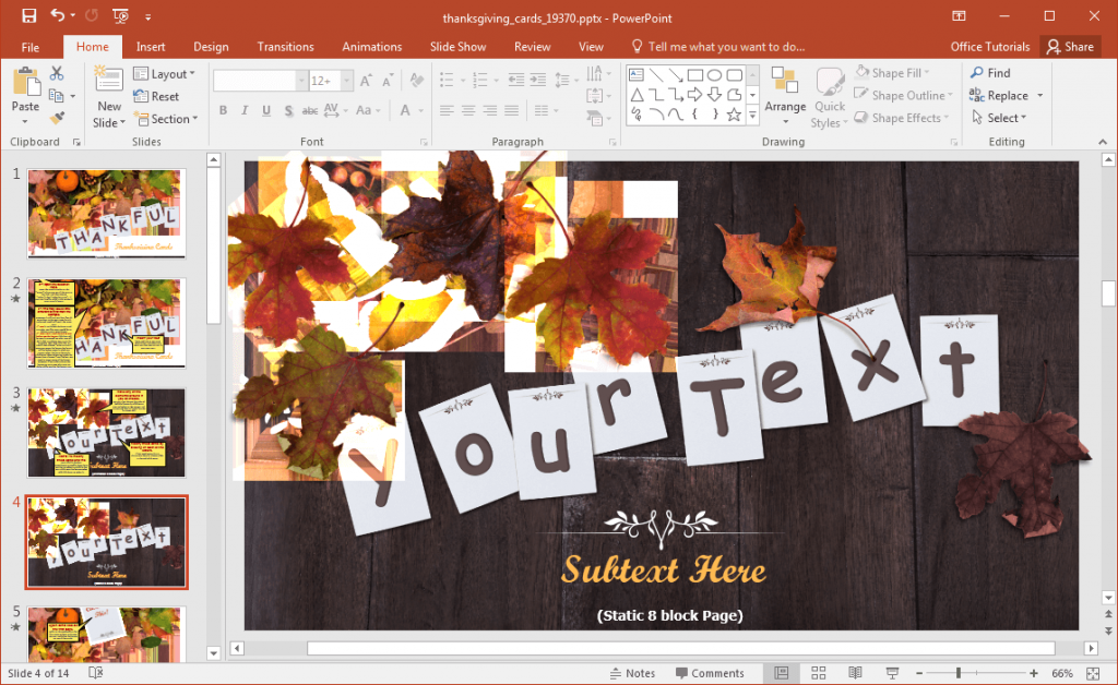 Animated Thanksgiving PowerPoint Template