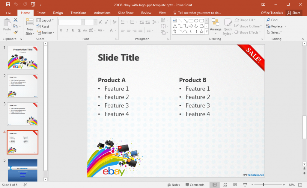 Free Ebay PowerPoint Template