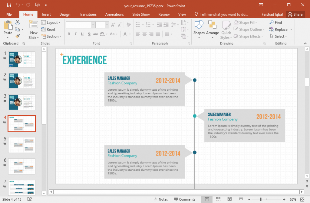 Your Resume Animated PowerPoint Template