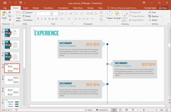 Your Resume Animated PowerPoint Template