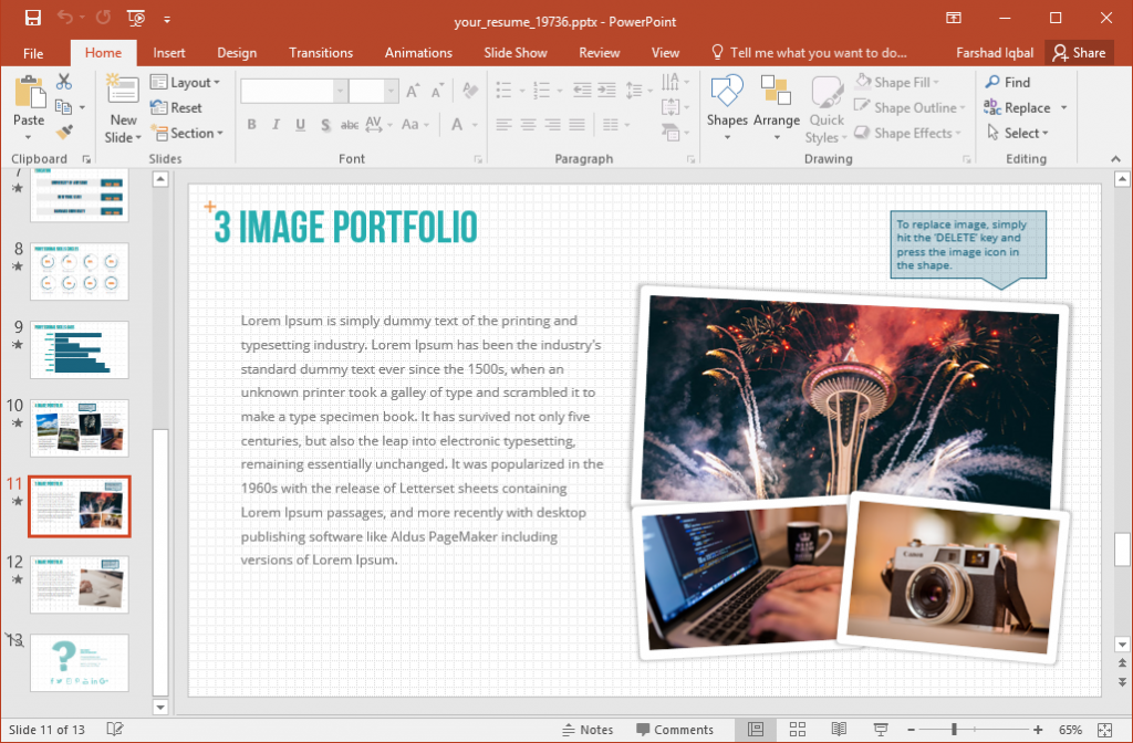 Your Resume Animated PowerPoint Template
