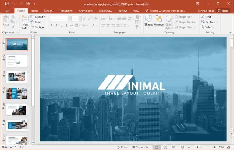 Animated Modern Image Layout PowerPoint Template