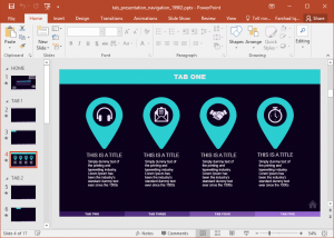 Interactive Tabbed Presentation Template For PowerPoint