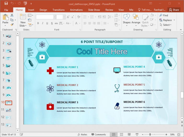 Animated Medical Images PowerPoint Template