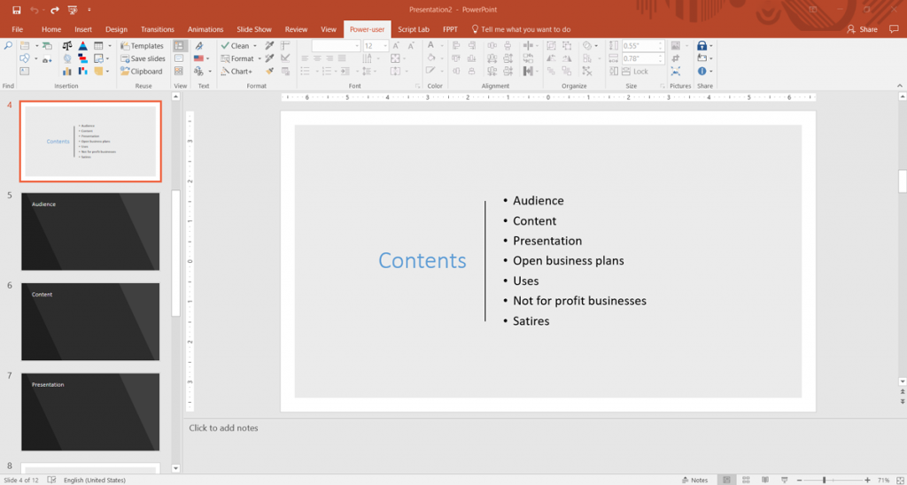 Creating Your Presentation Outline with QuickStarter in PowerPoint