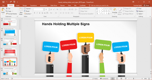 Animated Signboards PowerPoint Template