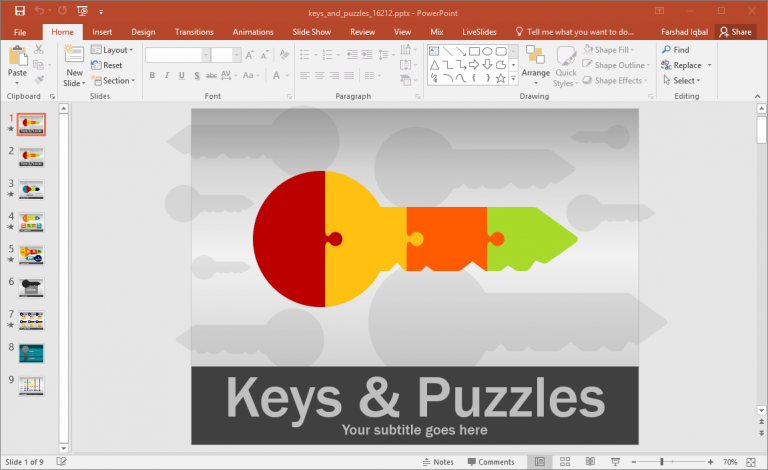 Animated 3D Keys For PowerPoint