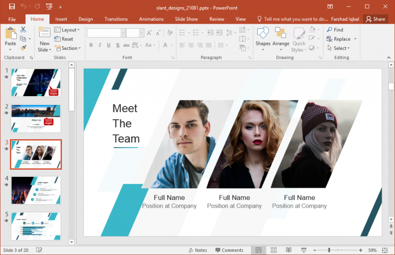 Animated Slant Designs for PowerPoint Presentations