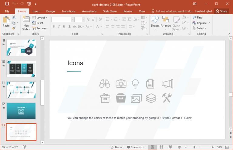 Animated Slant Designs for PowerPoint Presentations