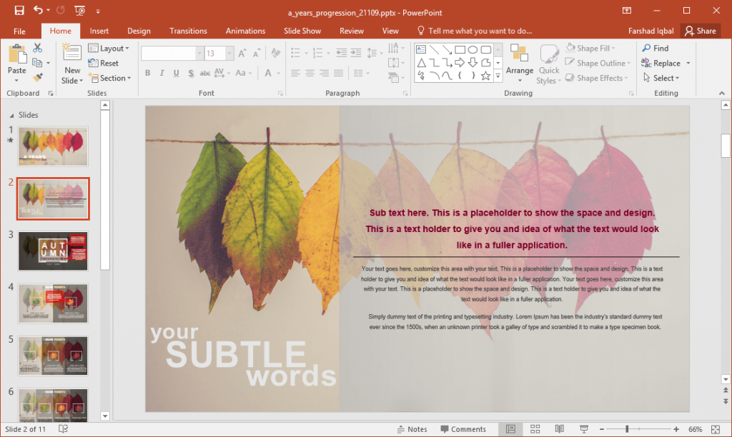Animated Seasons PowerPoint Template