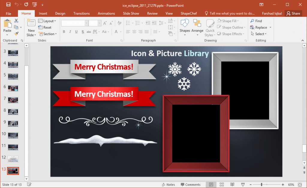 Animated Winter and Holiday Season PowerPoint Template