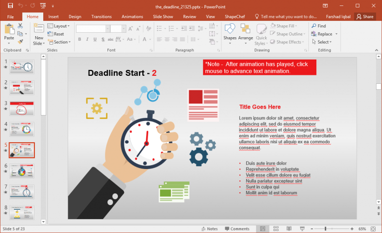 Deadline Animations for PowerPoint
