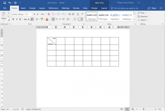Method To Diagonally Split Cells In Word