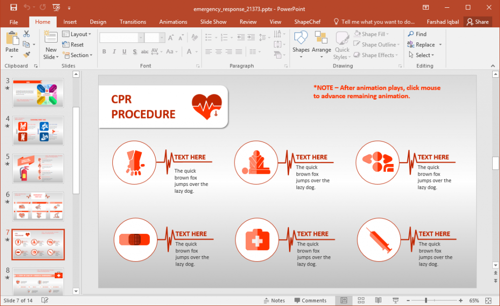 Animated Emergency Response Training PowerPoint Template
