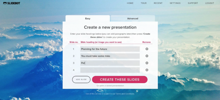 SlideBot: Automatically Design Slides Based on the Text You enter