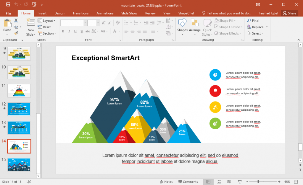 Animated Mountain Peaks Template for PowerPoint & Keynote Animated Mountain Peaks Template for PowerPoint & Keynote