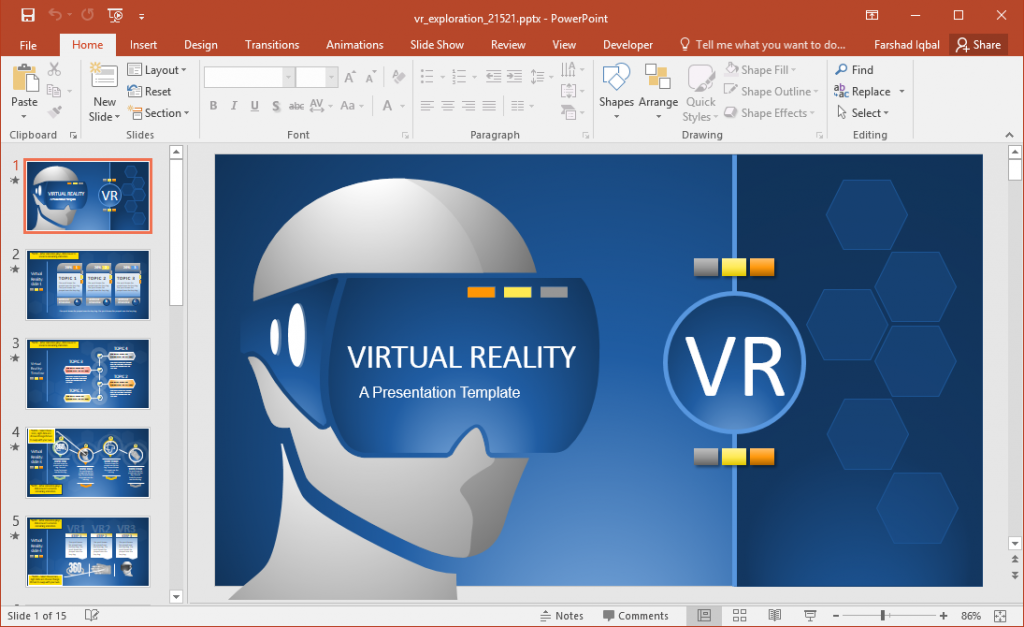 Animated Virtual Reality PowerPoint Template Animated Virtual Reality PowerPoint Template
