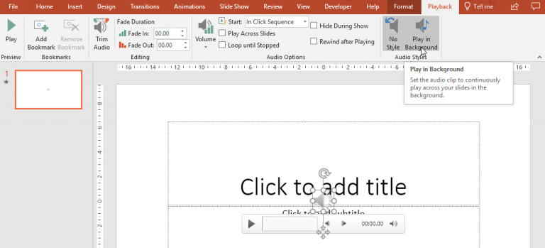 How To Play Background Music For PowerPoint Slides