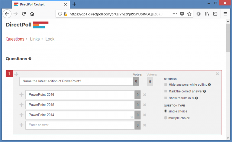 Conduct Polls During Presentations in a Minute with DirectPoll
