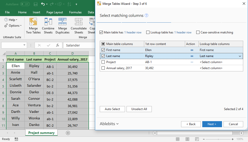Easily Merge Worksheets In Excel With Ablebits Excel Add In