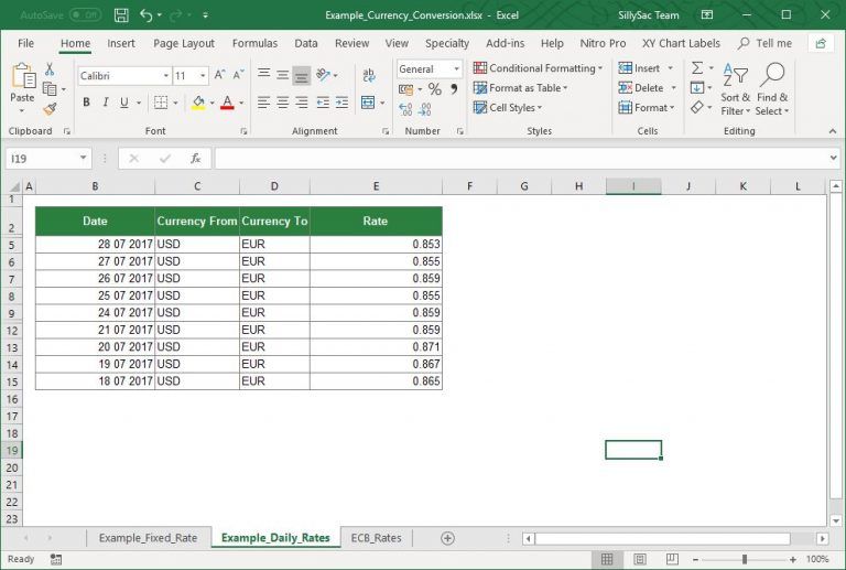 Excel Currency Converter Add-in