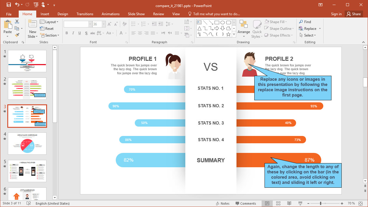Animated Compare It PowerPoint Template Comparison Slides 