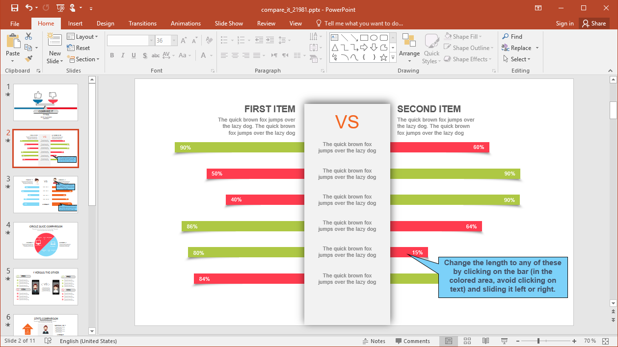 Animated Compare It PowerPoint Template