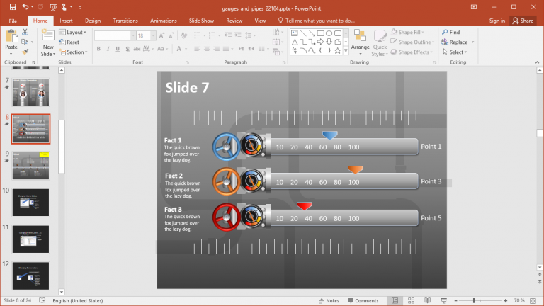 Animated Pipes PowerPoint Template