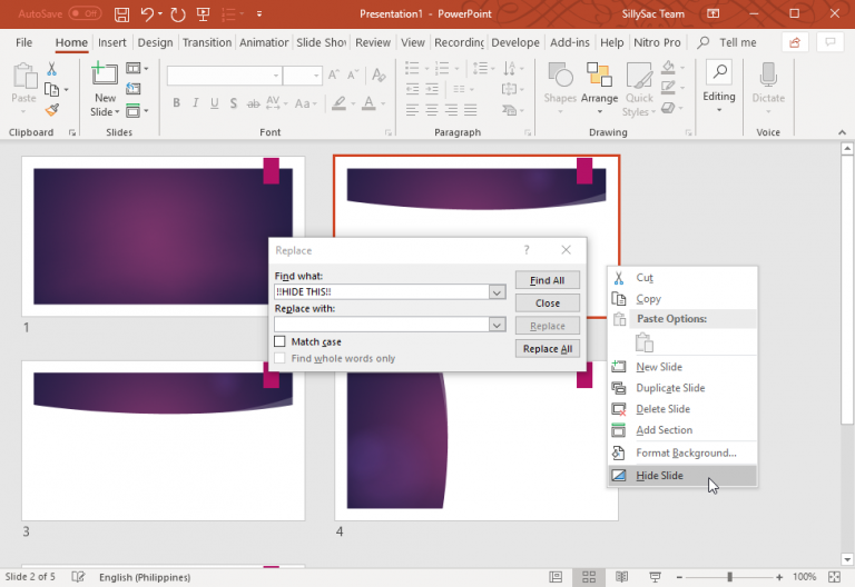 Creating Hide Slides Preset In Powerpoint 0367